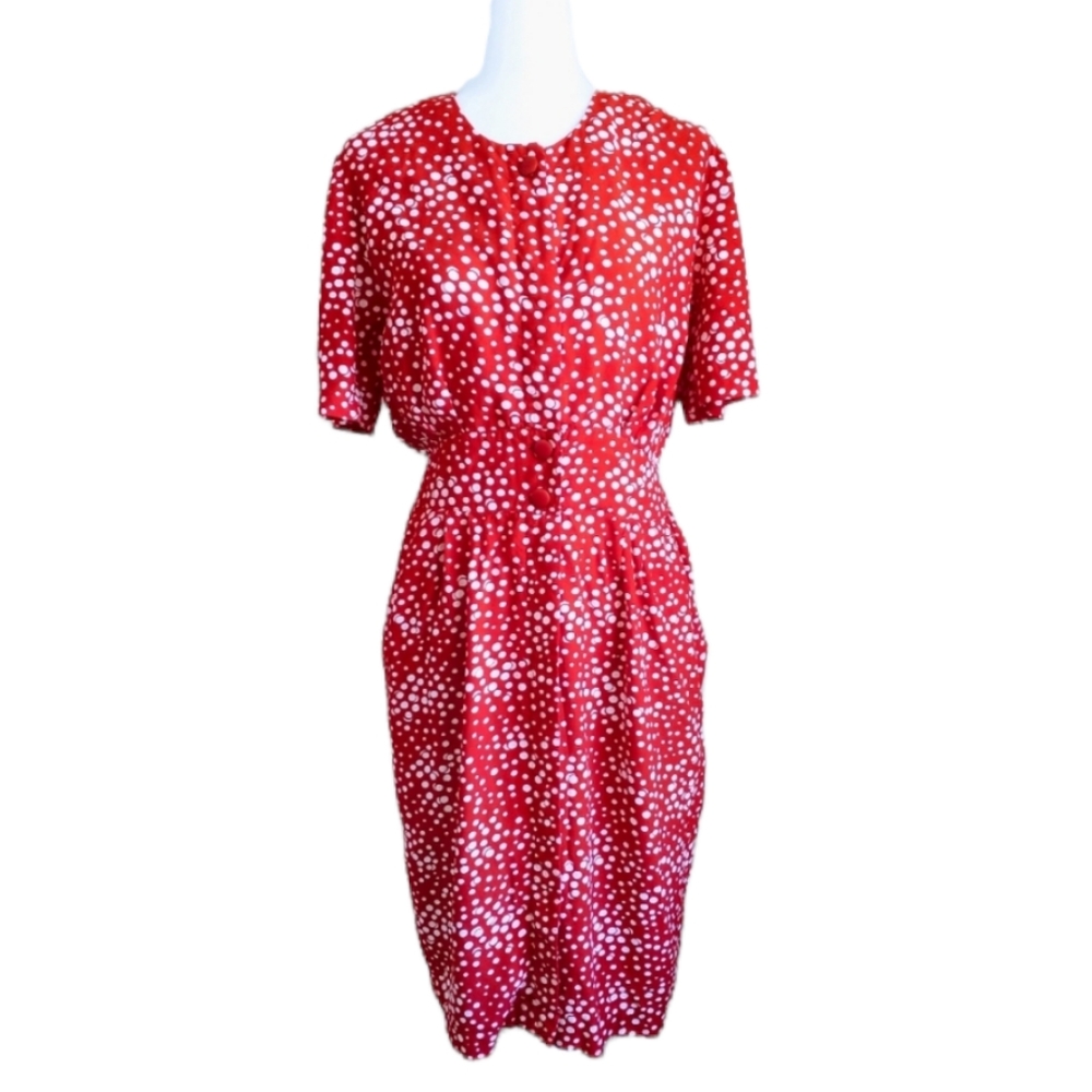 Karin Stevens Red Polka Dot Dress - Gem